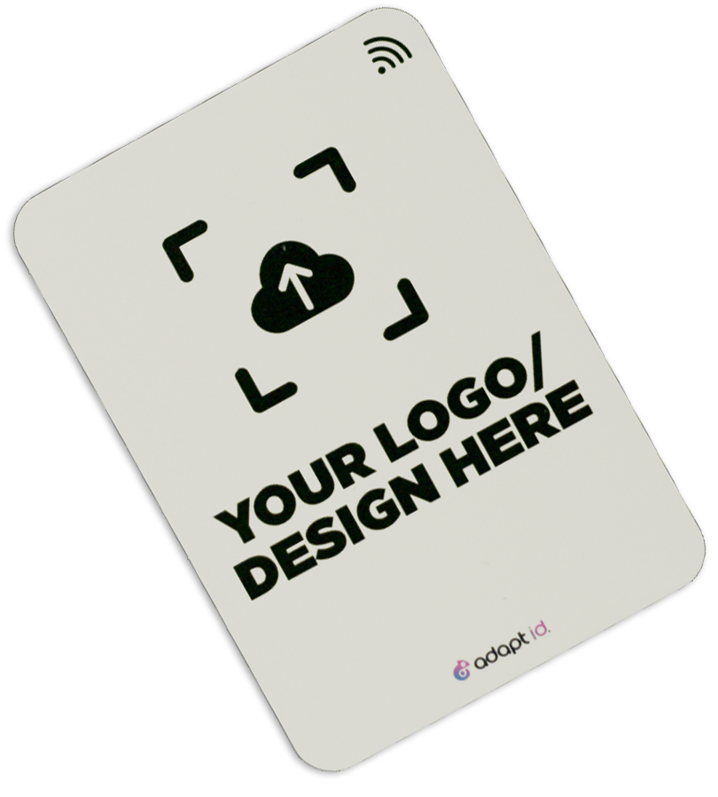 Custom Printed White A3 Contactless NFC Sign | Adapt ID