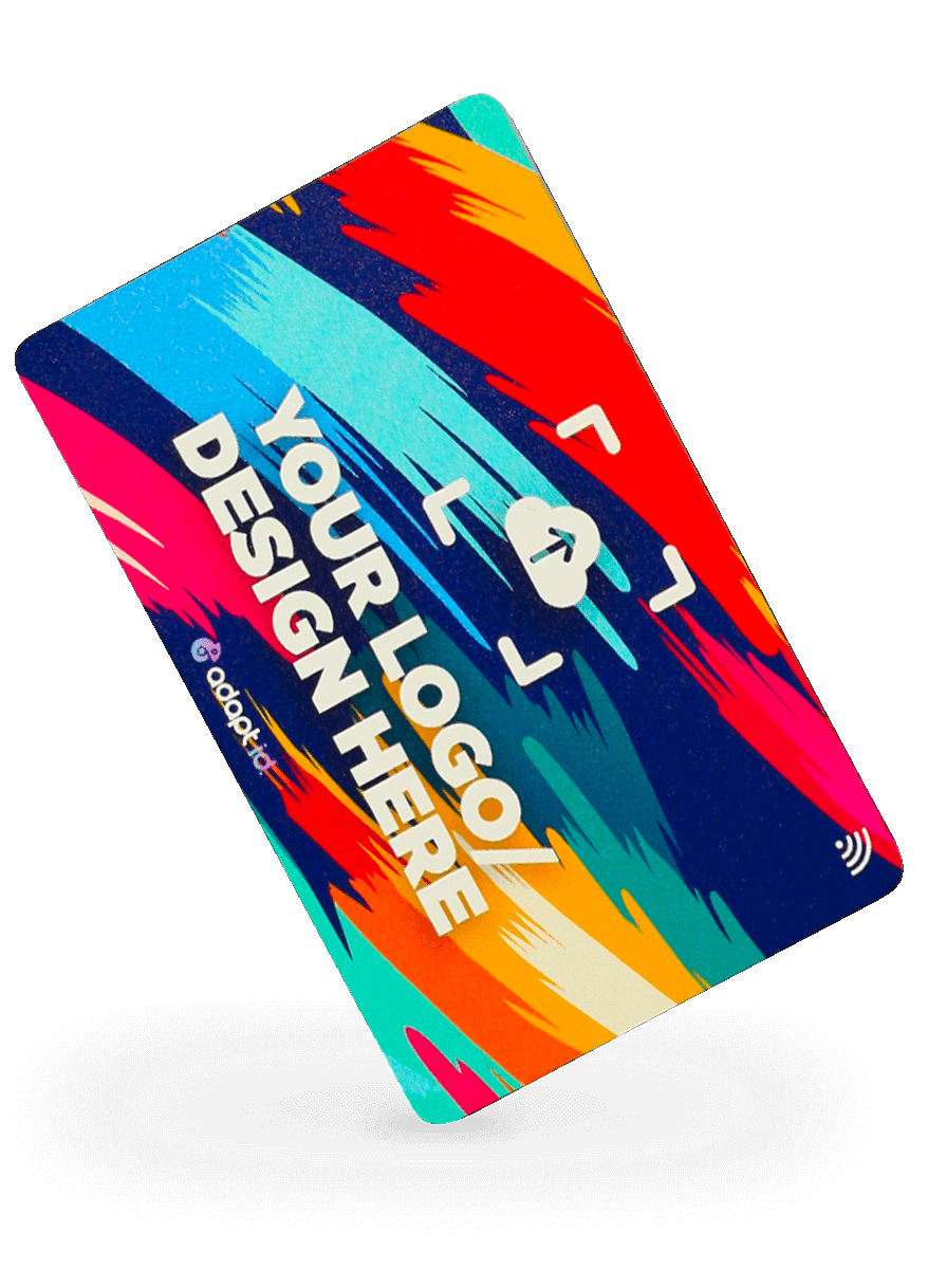 Contactless NFC Plastic Business Card With White Edges | Adapt ID