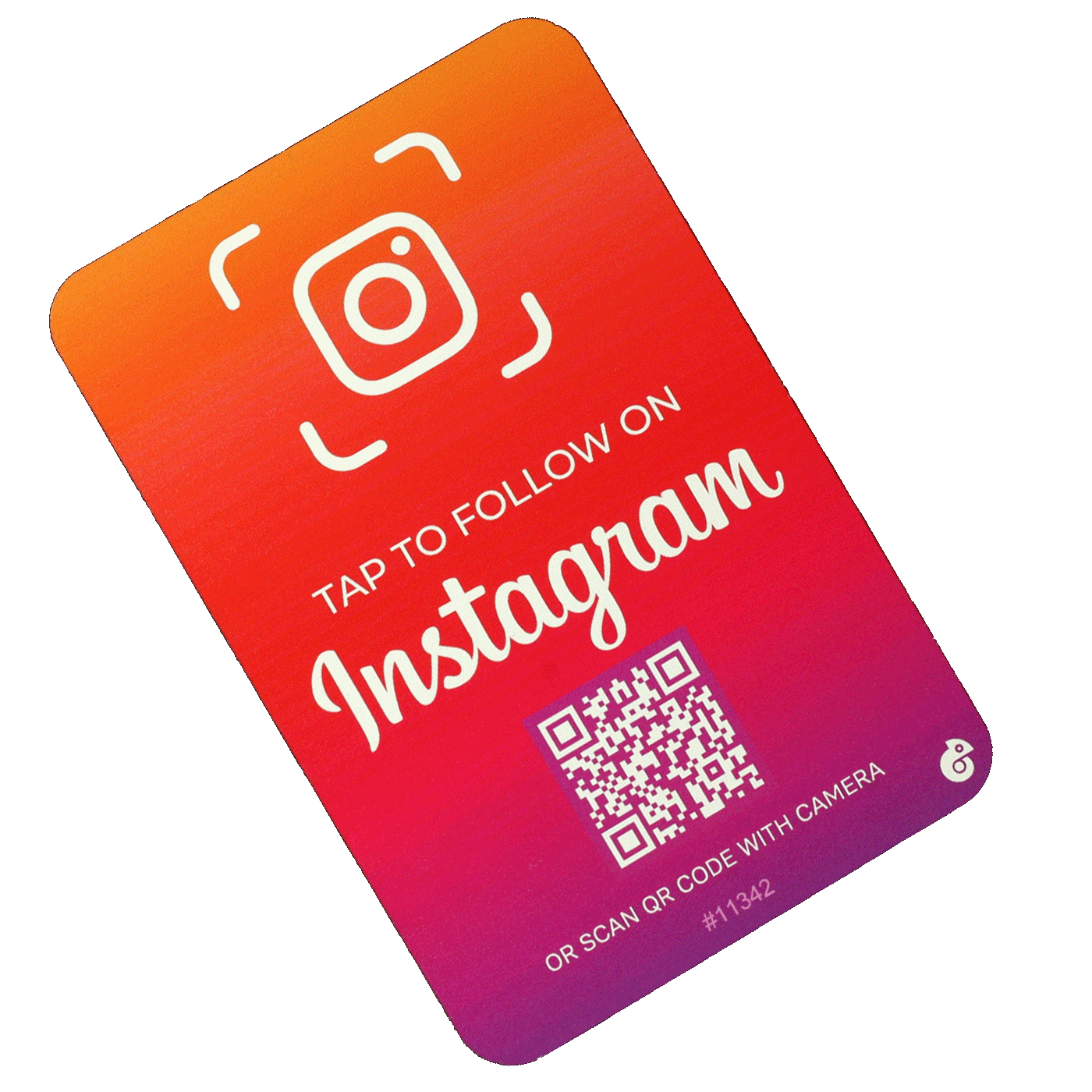 NFC Instagram A6 Sign Tap to Follow | Adapt ID